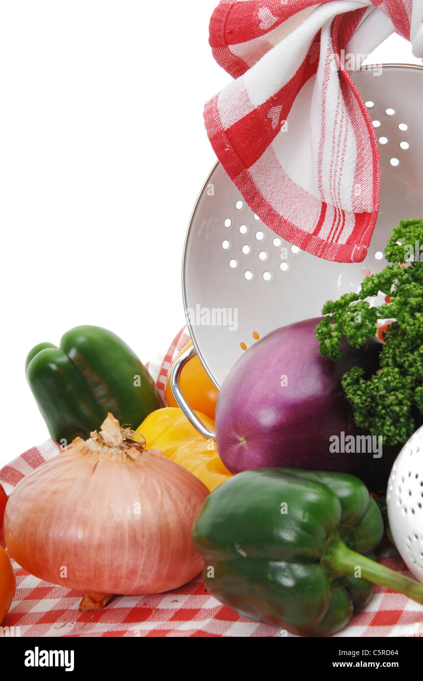 Various vegetables and strainer hi-res stock photography and images - Alamy
