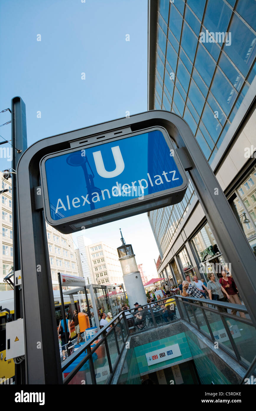 Germany, Berlin, Subway sign, Alexanderplatz Stock Photo - Alamy