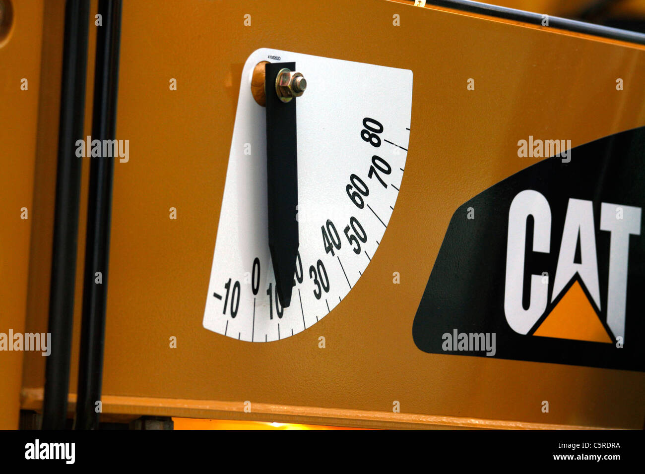 Angle indicator on a large machine Stock Photo - Alamy
