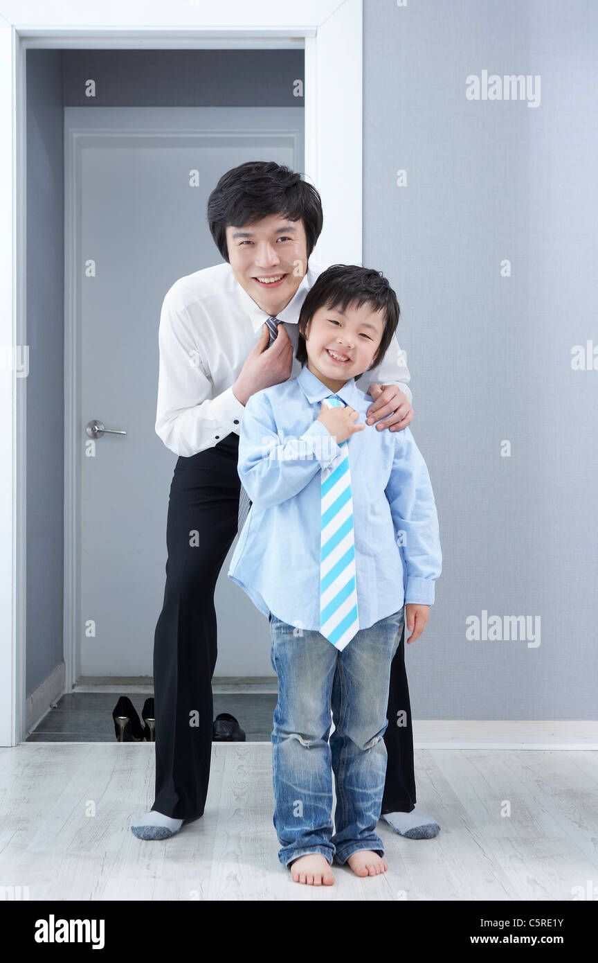 Father wearing suit child hi-res stock photography and images - Alamy