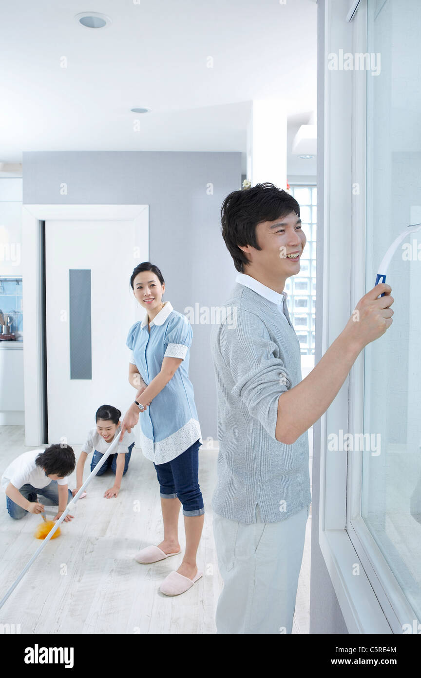 Asian mom cleaning her son hi-res stock photography and images - Alamy