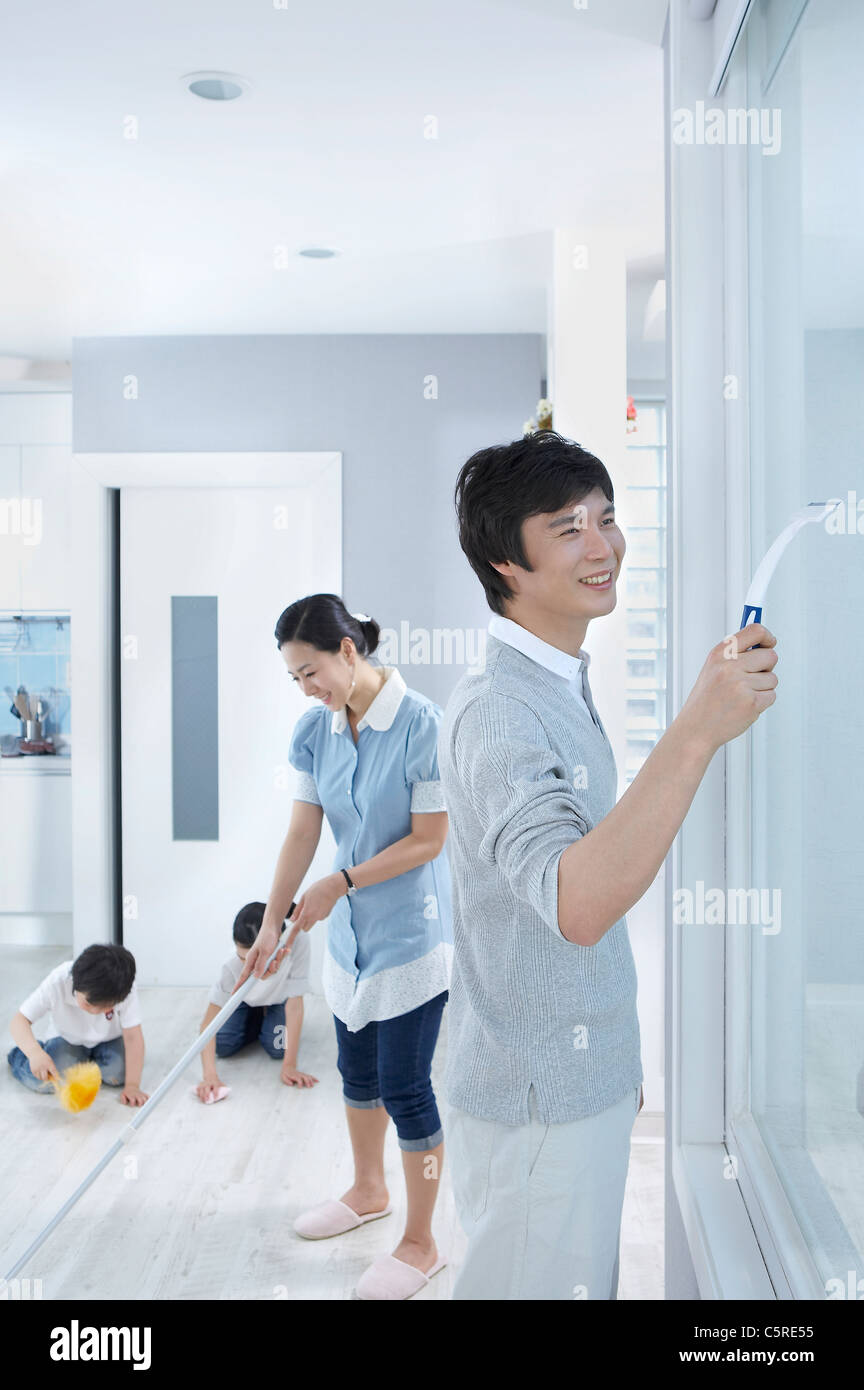 Asian mom cleaning her son hi-res stock photography and images - Alamy