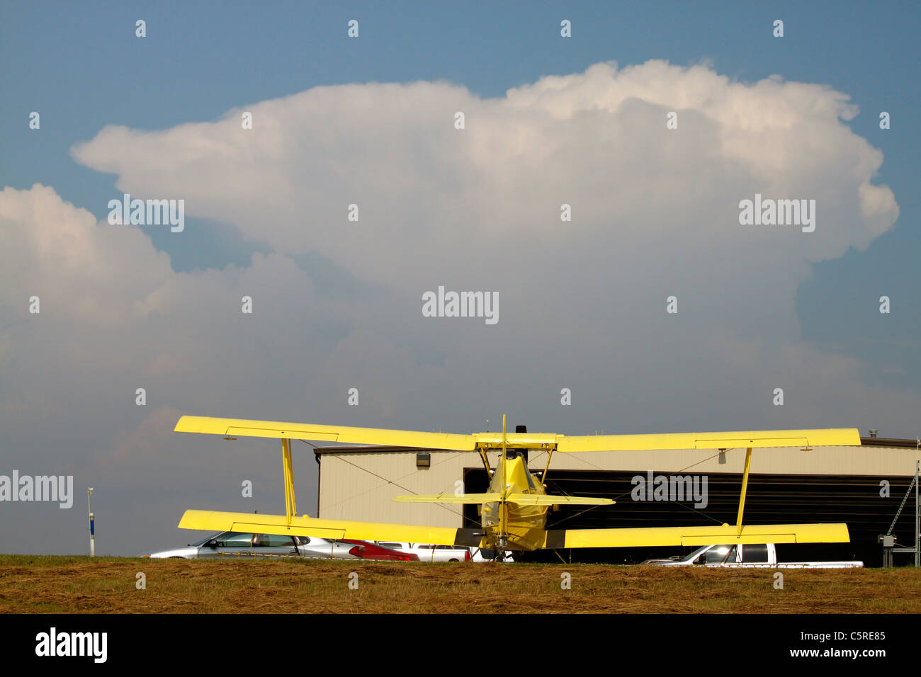 Piston powered airplane used in aerial application of agricultural ... Piston powered airplane used in aerial application of agricultural ...