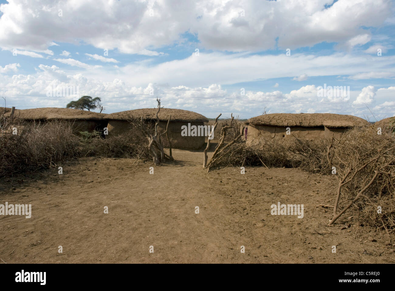 Africa, Kenya, Maasai huts Stock Photo - Alamy