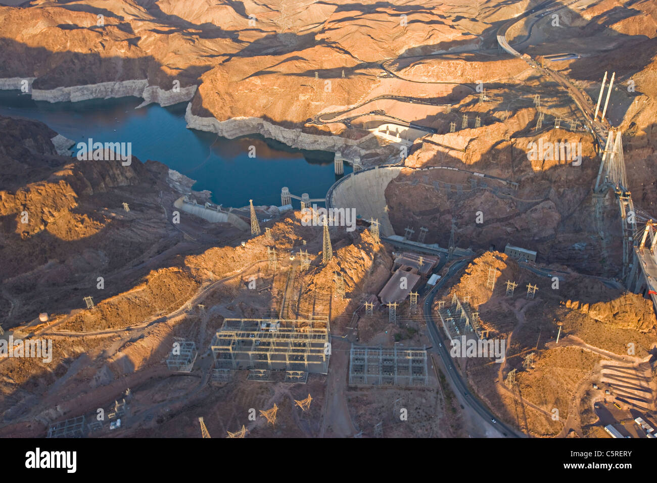 Hoover dam aerial view hi-res stock photography and images - Alamy