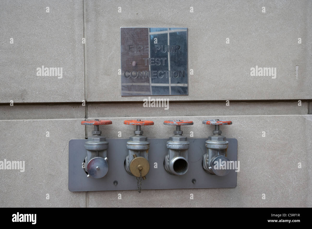 fire pump test connection on a building in Nashville Tennessee USA ...