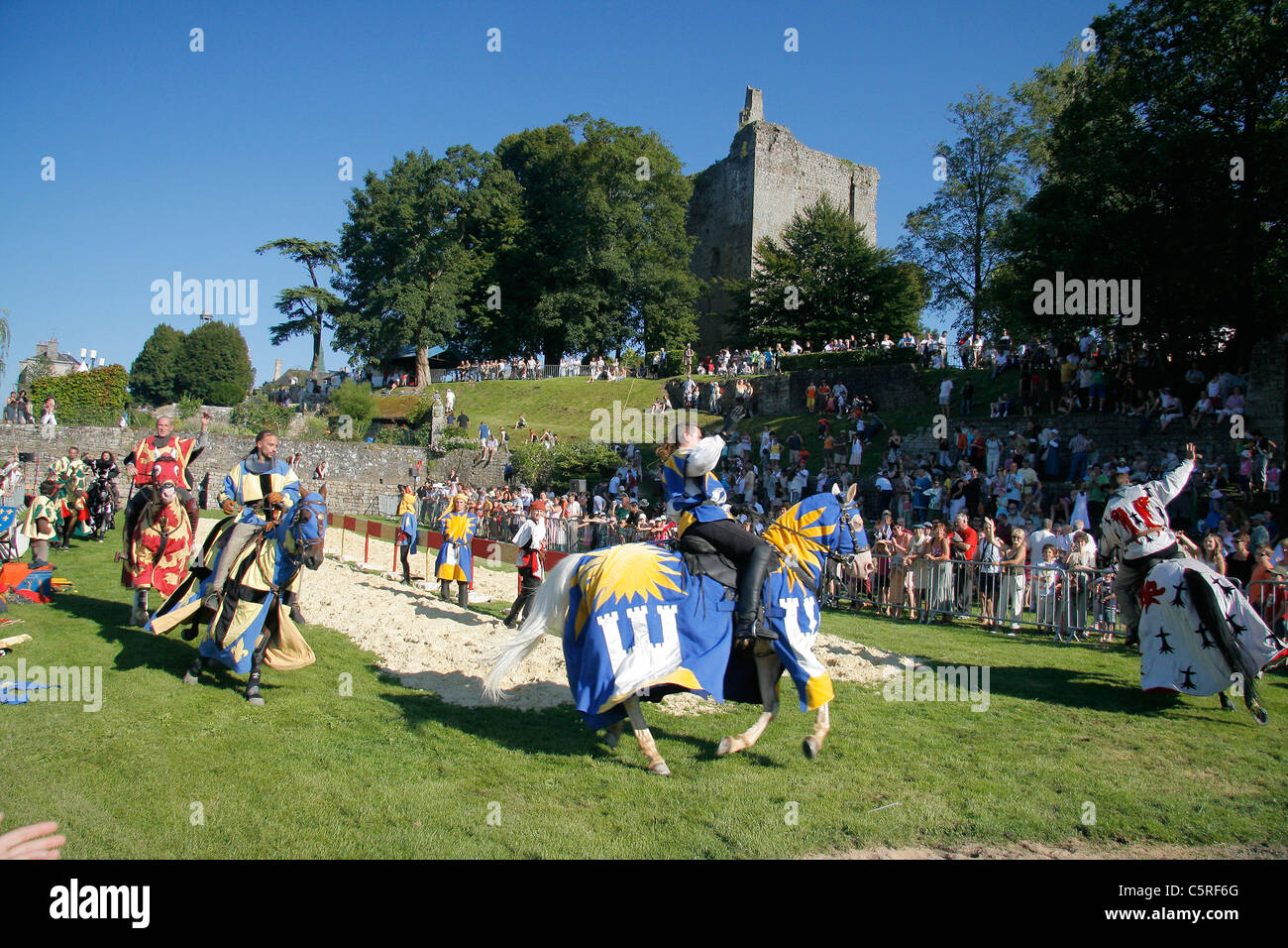 Knights prepare for the tournament chivalry. Medieval Festival in ...