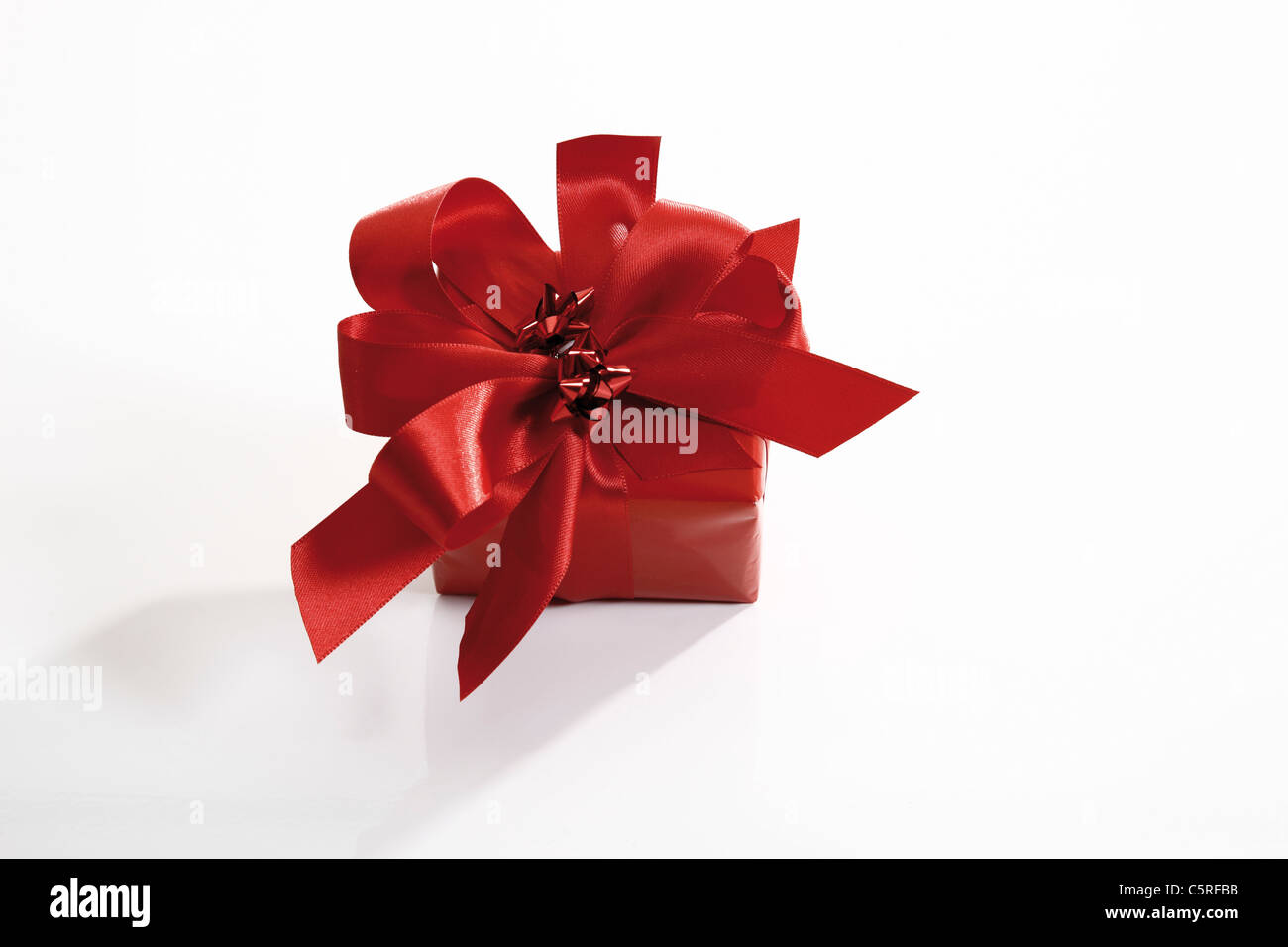 Gift parcel, elevated view Stock Photo - Alamy