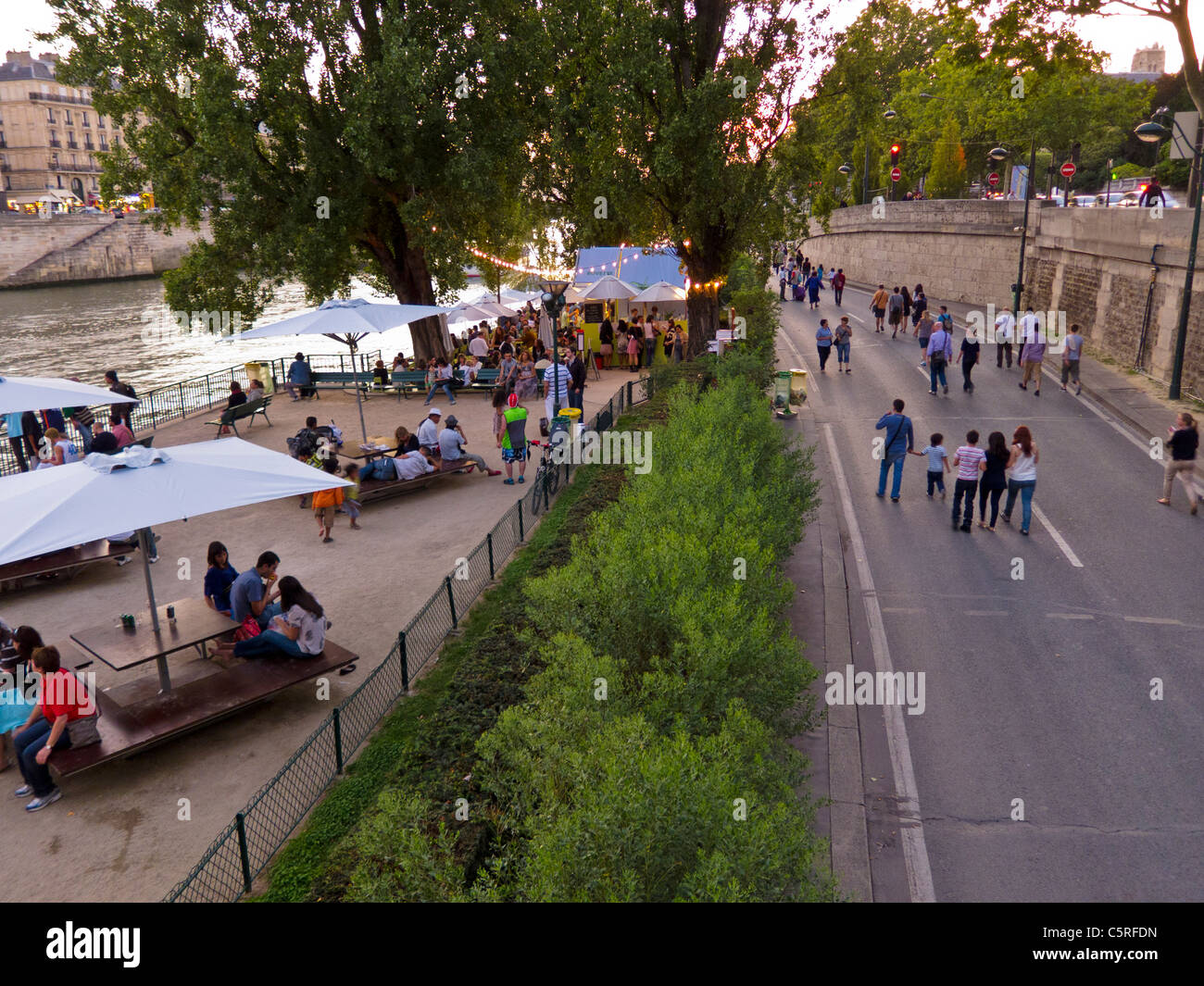 Paris, France, People Enjoying Annual Beach Event in City, "Paris ...
