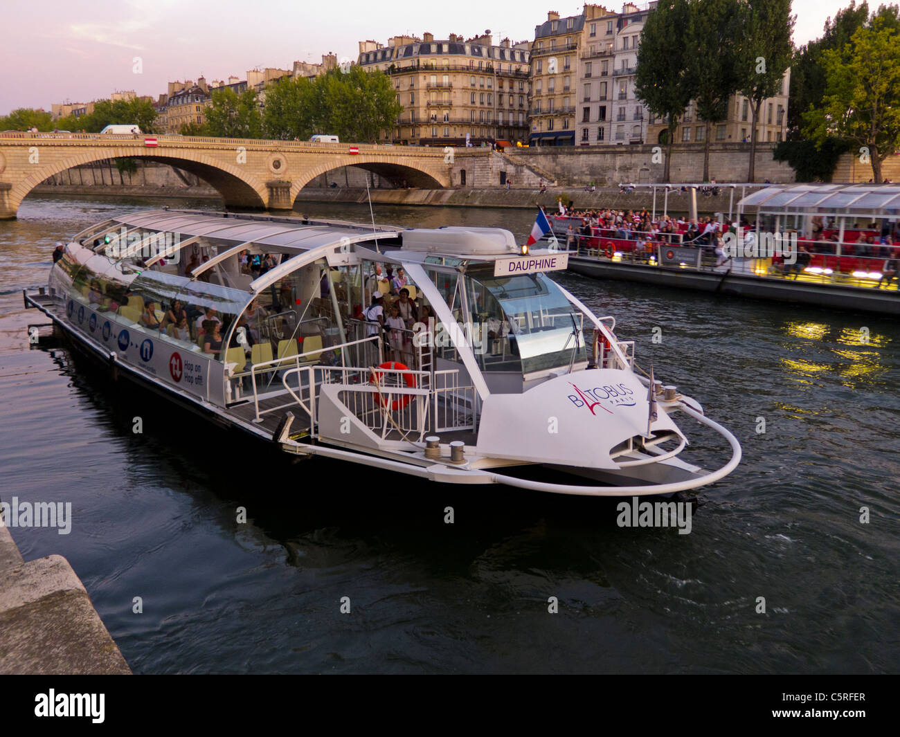 Paris, France, Seine River Boat Bus, Batobus Stock Photo - Alamy