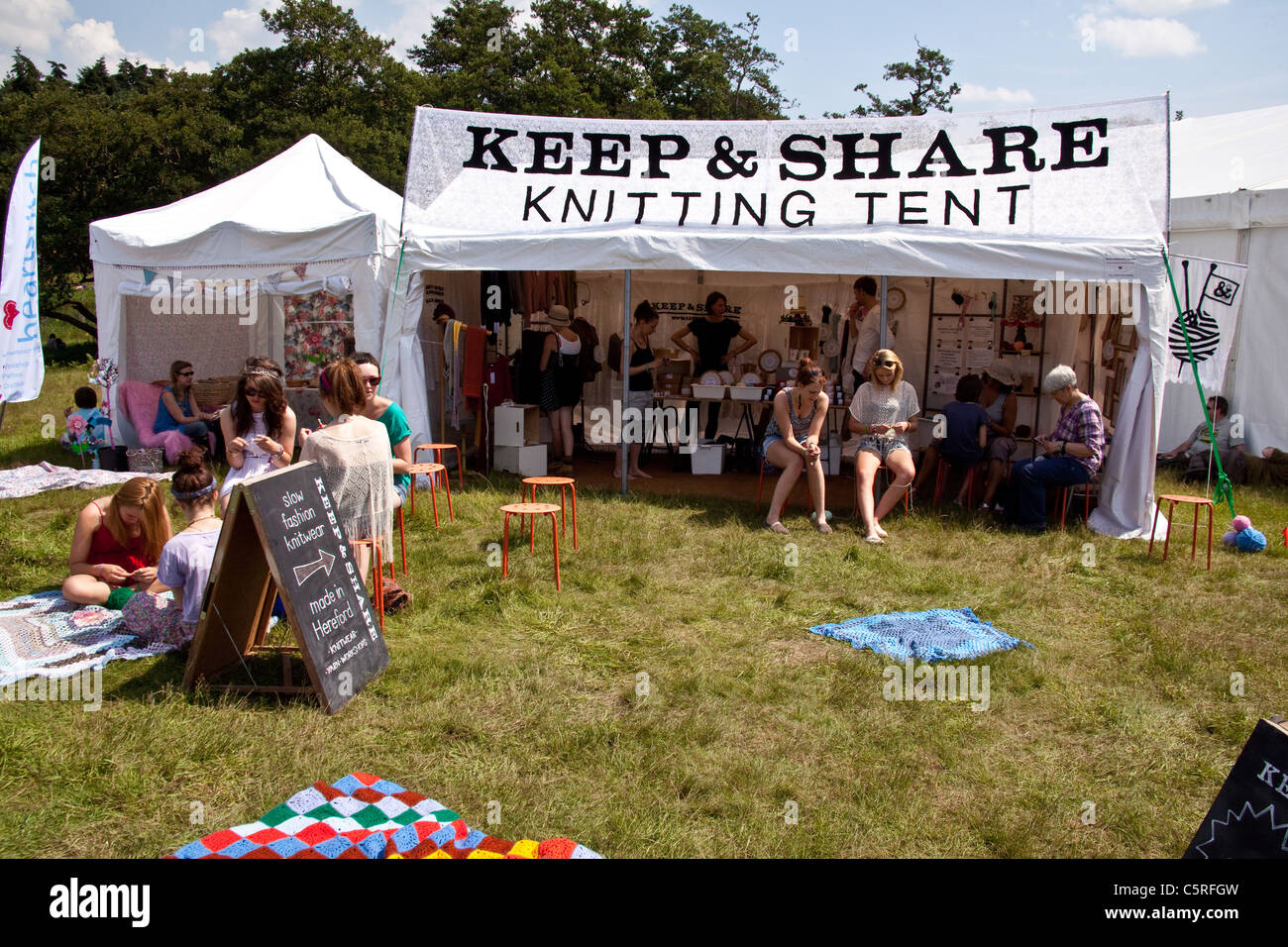 Keep and share Knitting stall at the Latitude Festival 2011, Henham ...