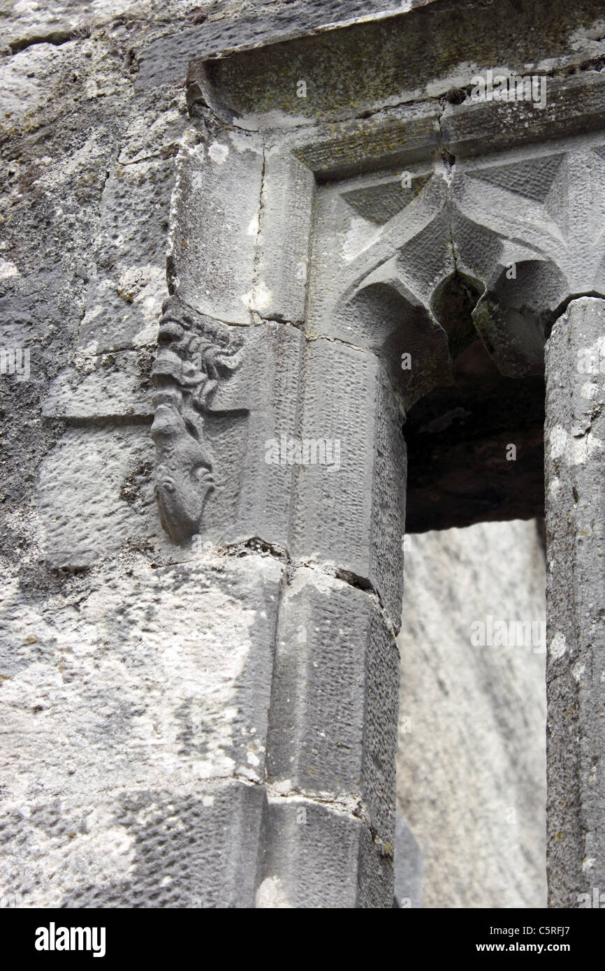 Gothic window, Kilfenora Cathedral, County Clare, Ireland Stock Photo ...