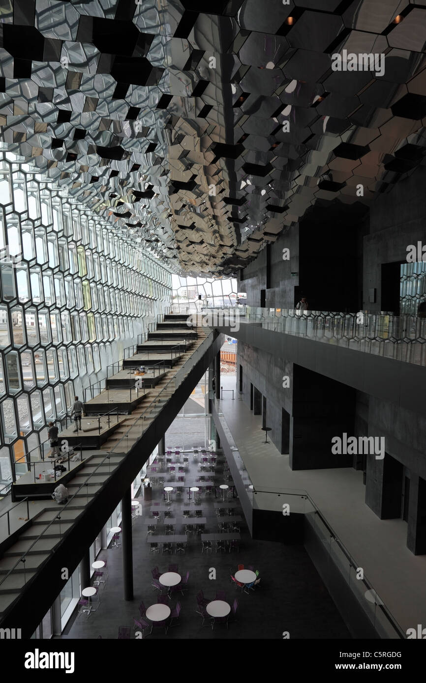 Interior of the Harpa Concert Hall And Conference Centre In The City of ...