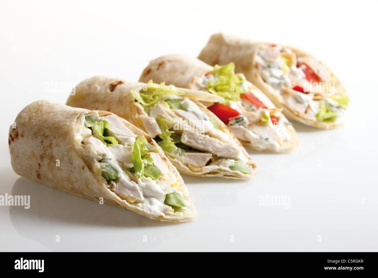 Chicken filled tortilla hi-res stock photography and images - Alamy