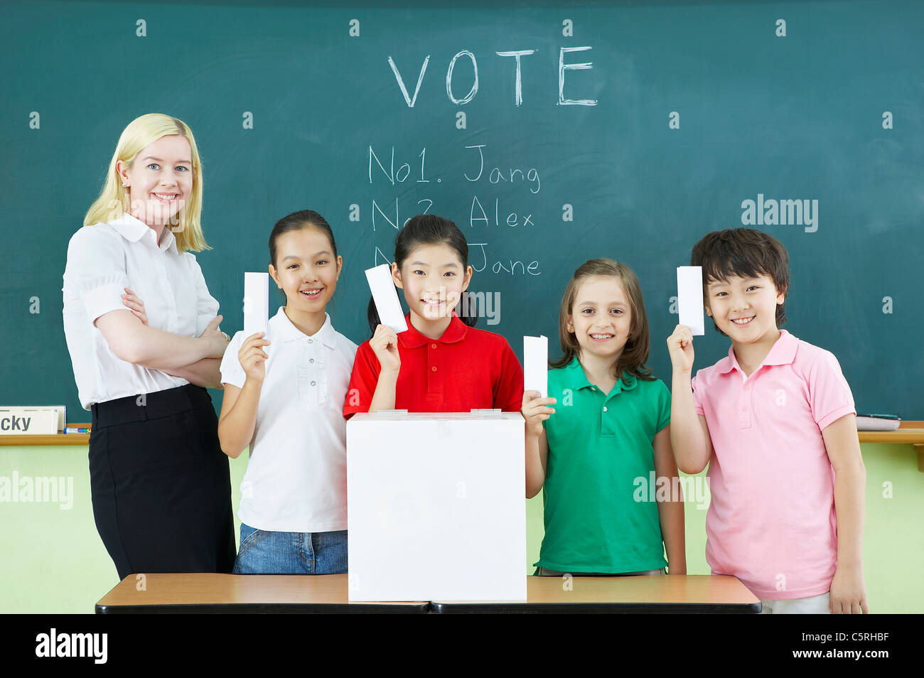 Mixed race school children election hi-res stock photography and images ...