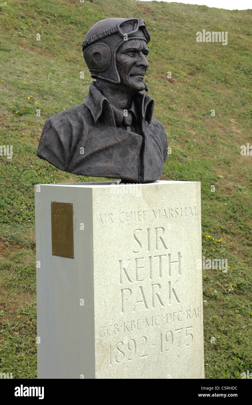 Bust of Sir Keith Park at Battle of Britain Memorial Capel-le-Ferne ...