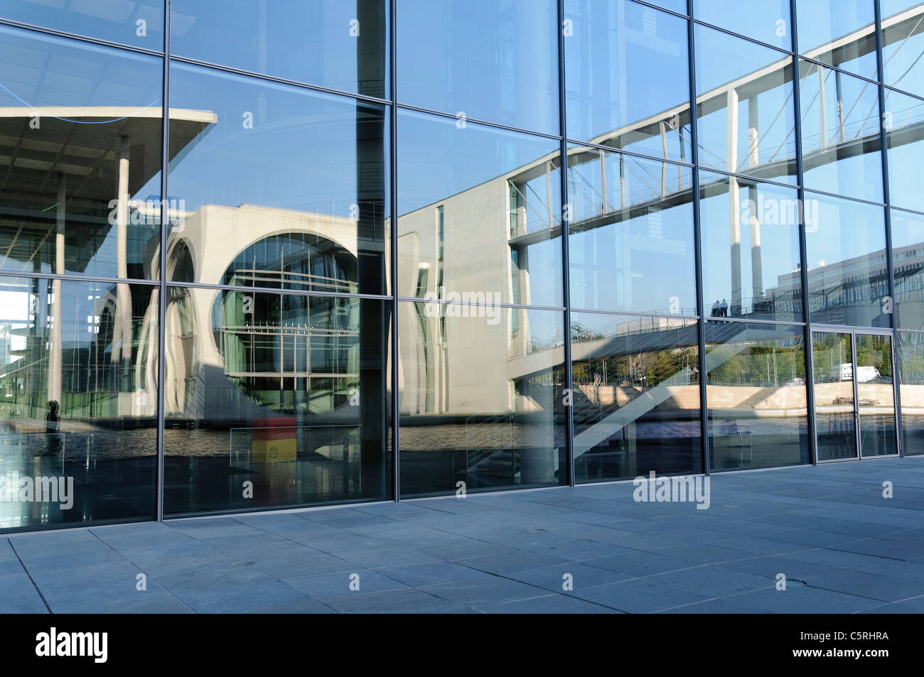 Paul-Loebe-Haus building with reflection of the Marie-Elisabeth-Lueders ...