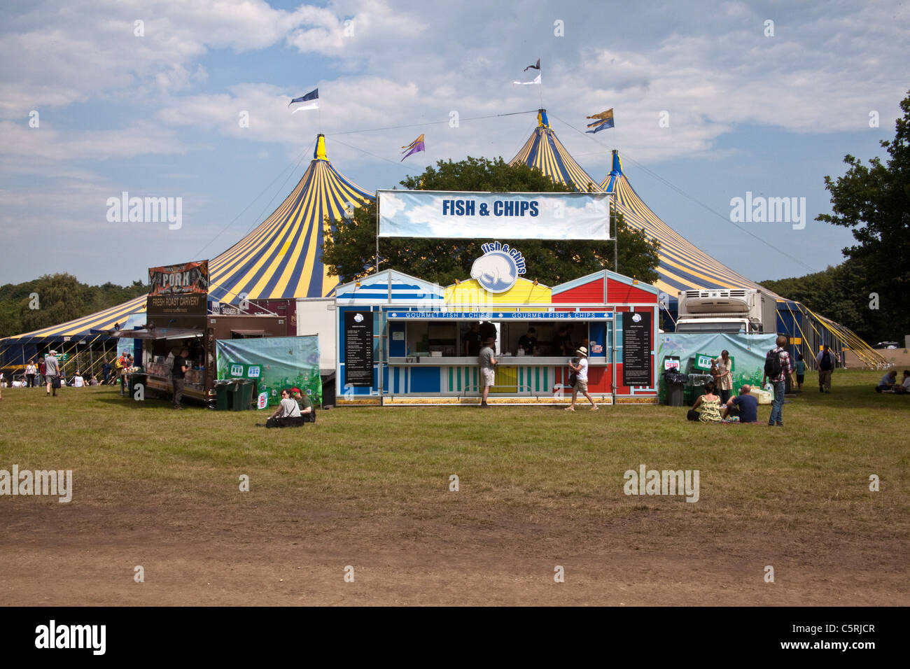 Fish and Chips stall Latitude Festival 2011, Henham Park, Suffolk ...