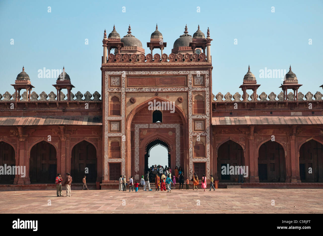The Jama Masjid, in the city of Fatehpur Sikri constructed by Mughal ...