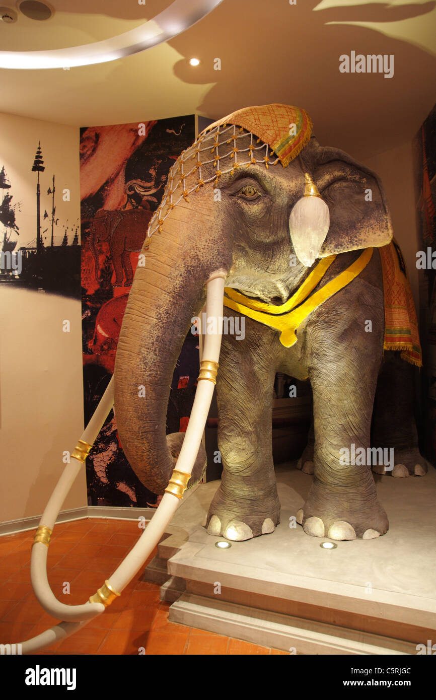 Royal Thai Elephant Wax Model Stock Photo - Alamy
