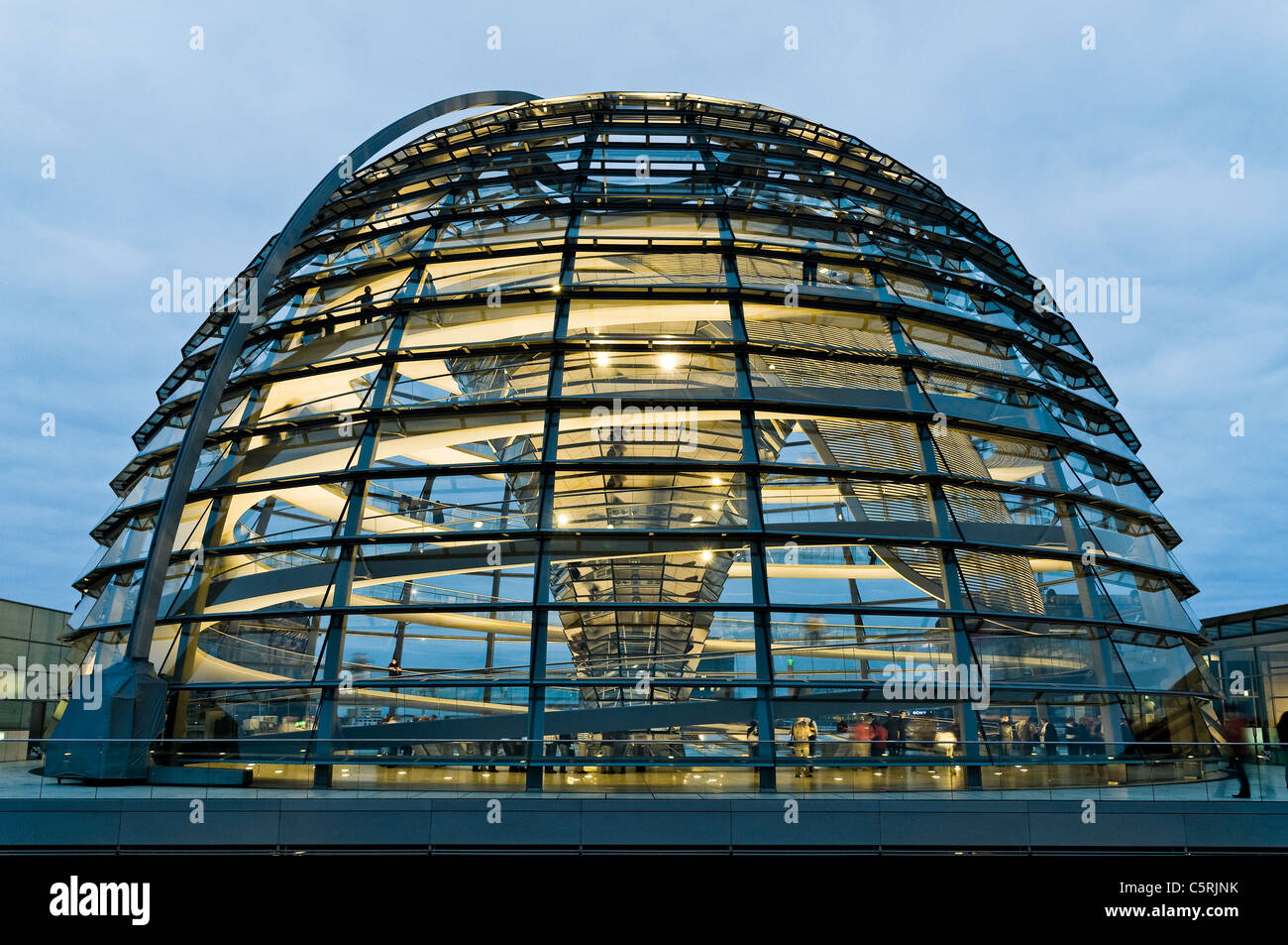 Dome of the Reichstag building in modern color style, government ...