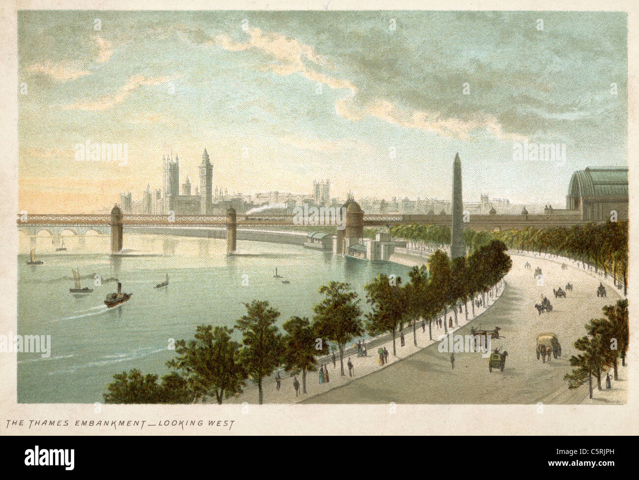 19th century london embankment hi-res stock photography and images - Alamy