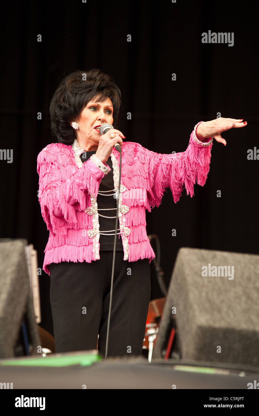 Wanda Jackson performing at the Latitude festival 2011, Henham Park ...