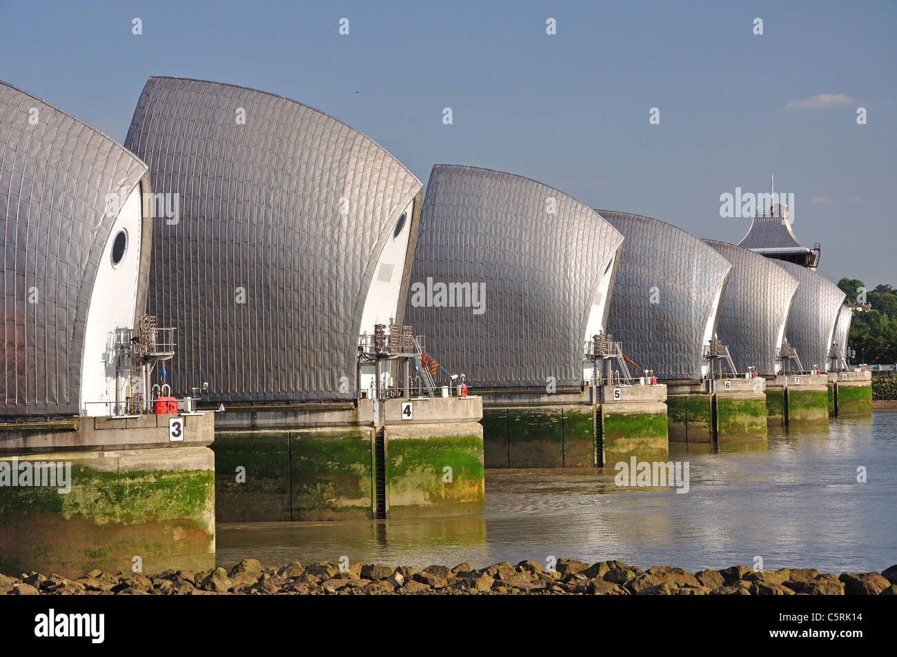 River Thames Flood Barrier, Silvertown, London Borough of Newham ...