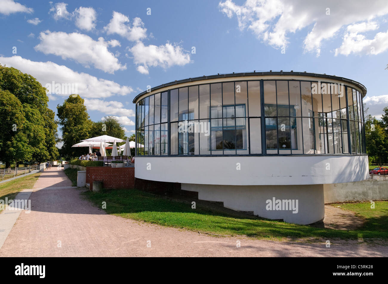 Kornhaus house, Bauhaus, Dessau, Saxony-Anhalt, Germany, Europe Stock ...