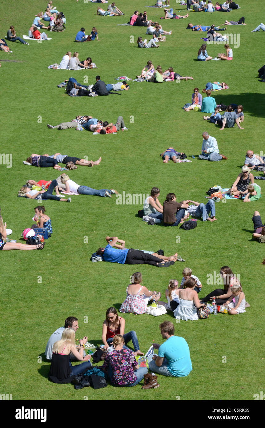 Sunbathing lawn hi-res stock photography and images - Alamy