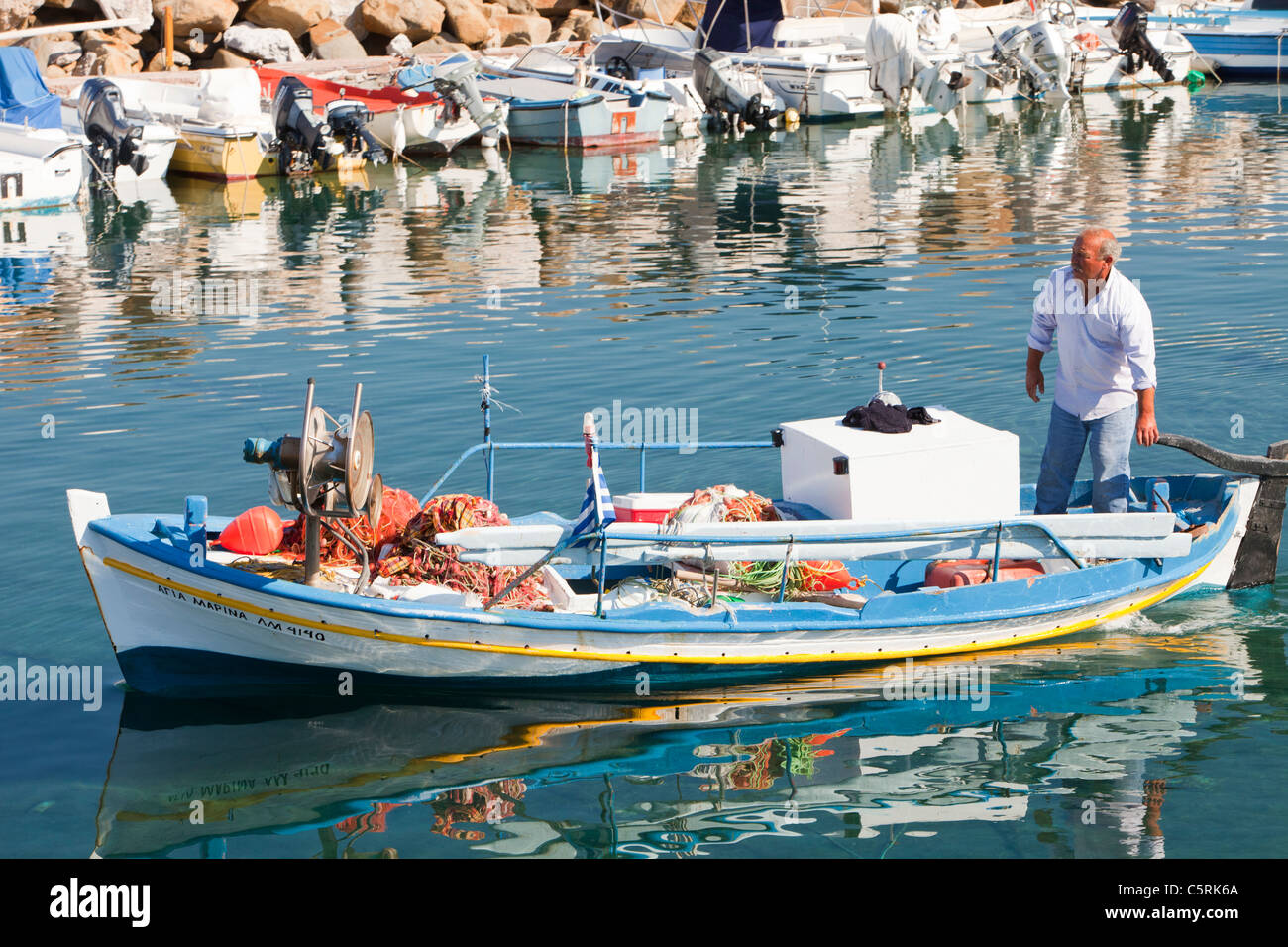 Greek fishing boat hi-res stock photography and images - Alamy