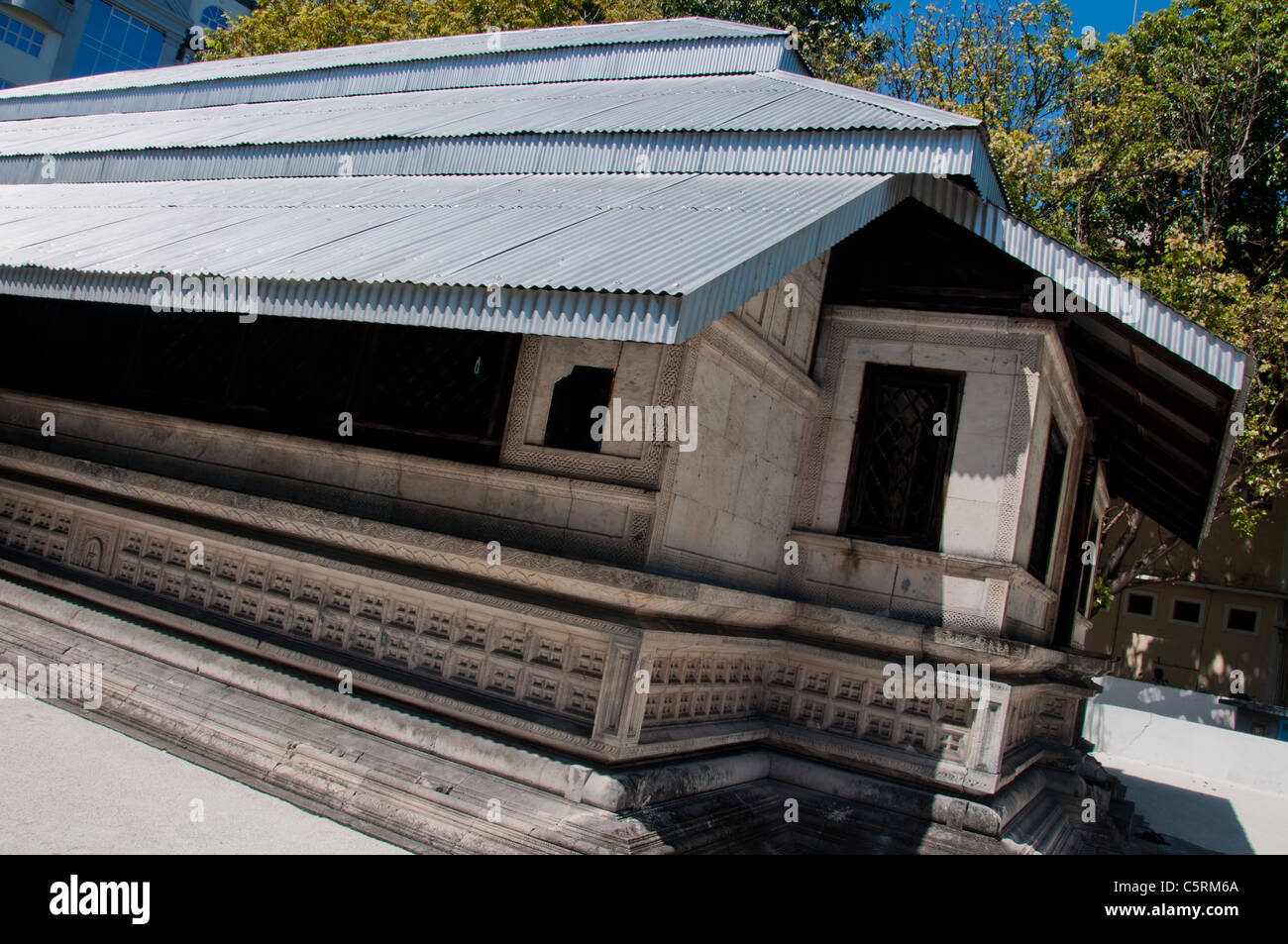 Old mosque with corrugated iron roof, Male, The Maldives Stock Photo ...