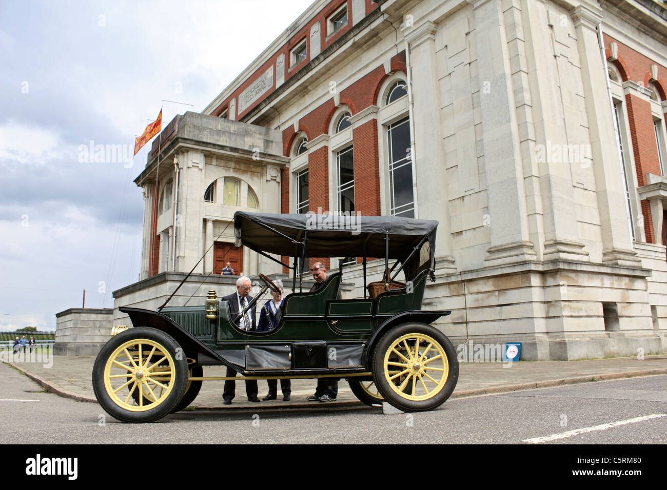 Stanley steam car at Kempton Steam Museum, Sunbury on Thames, Surrey ...