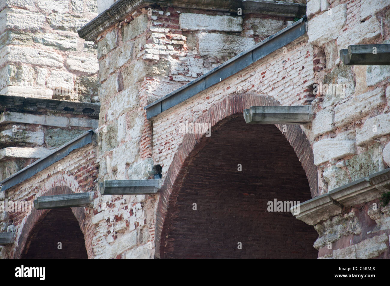 Roof drains and brickwork, Ayasofya (Hagia Sophia) cathedral and mosque ...