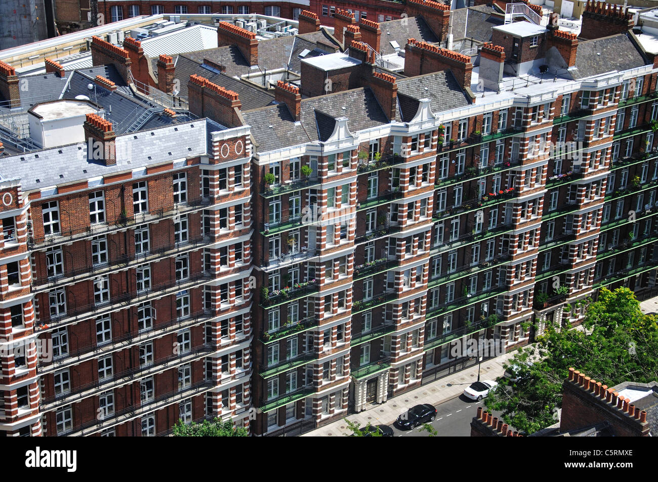 Apartment buildings from Westminster Cathedral Tower, City of ...