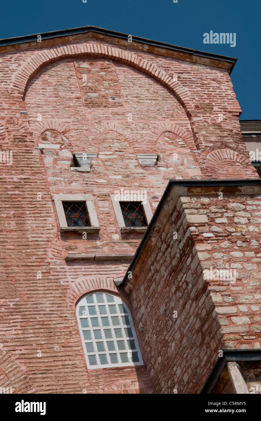 Ancient and new brickwork, Ayasofya (Hagia Sophia) cathedral and mosque ...