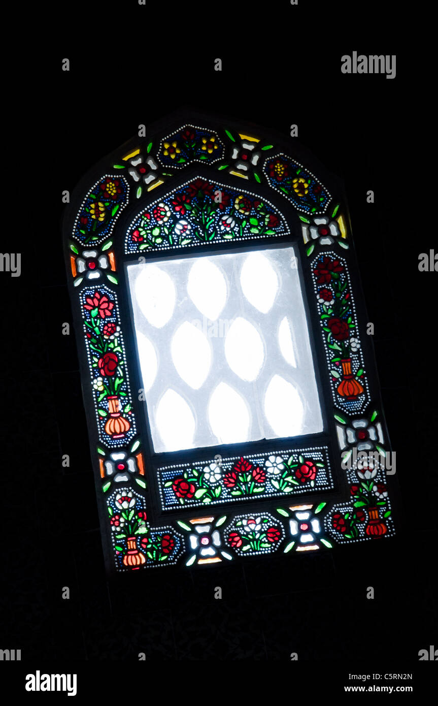 Stained glass window, Topkapi Palace, Istanbul, Turkey Stock Photo - Alamy