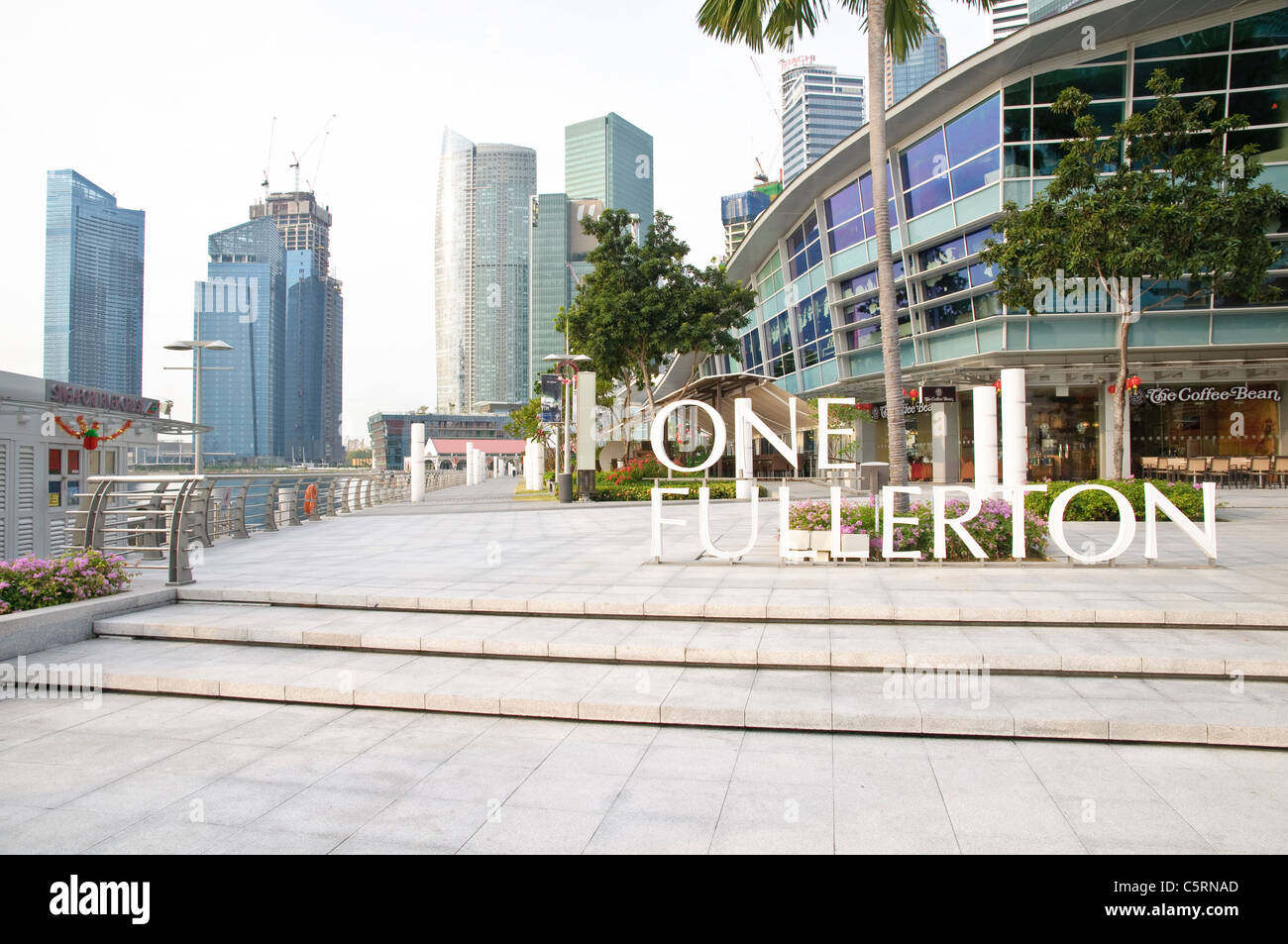The One Fullerton, commercial complex, amusement strip at the Marina ...