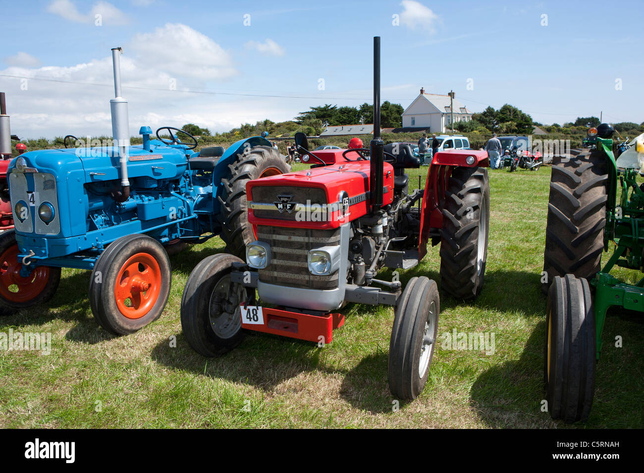 Massey Ferguson 135 St Buryan vintage tractor rally next to a Fordson ...