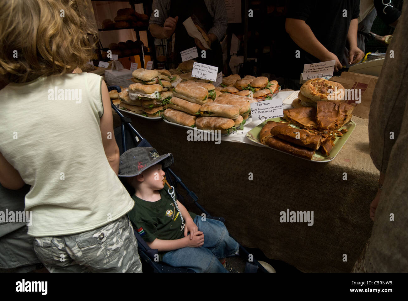 family food and lunch shopping in local Market Stock Photo - Alamy