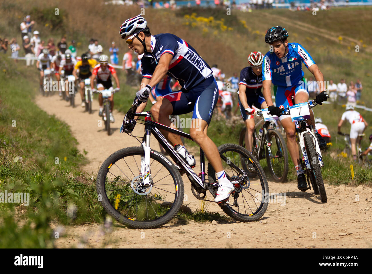 Julien ABSALON & Gerhard KERSCHBAUMER, competing in the mens Hadleigh ...