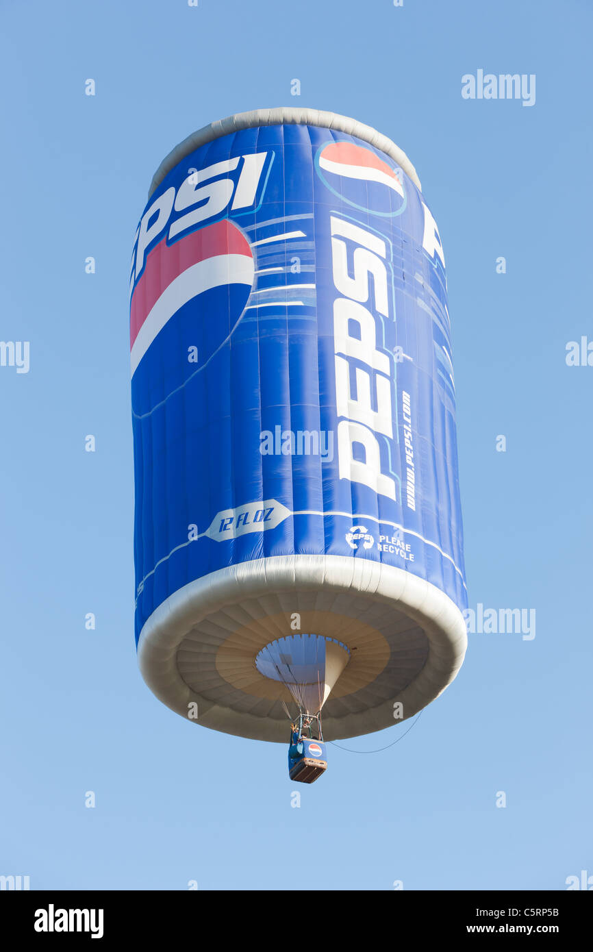 The Pepsi hot air balloon rises during a morning balloon ascension 2011 ...