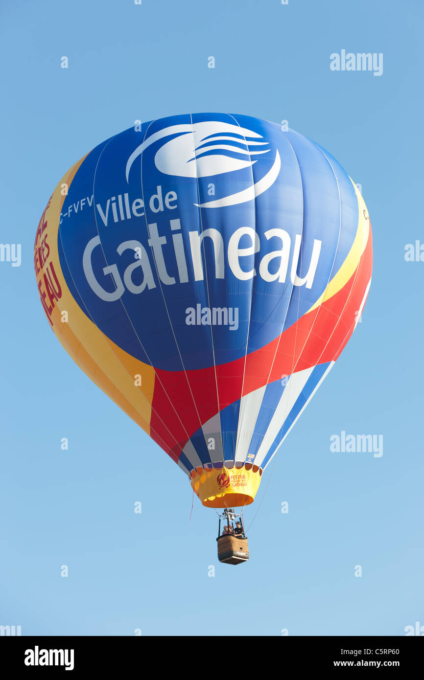 The Ville de Gatineau hot air balloon rises during a morning balloon ...