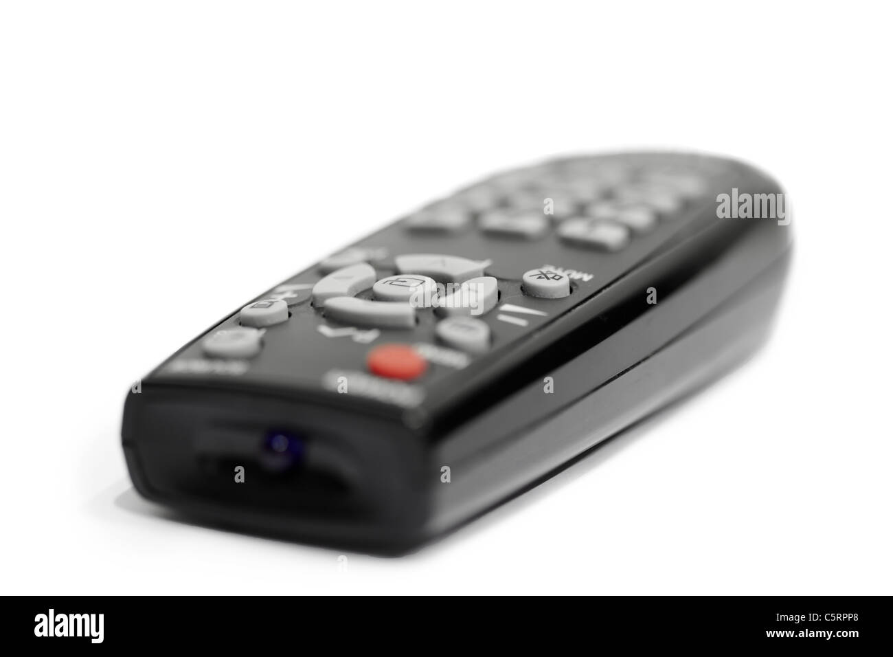Black remote control isolated on white background Stock Photo - Alamy