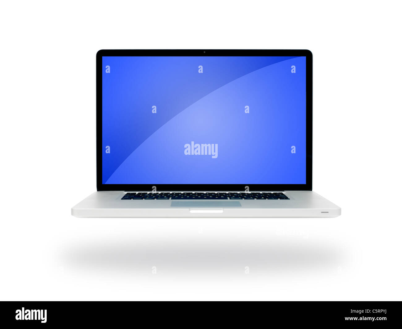 A laptop computer on a work desk Stock Photo - Alamy