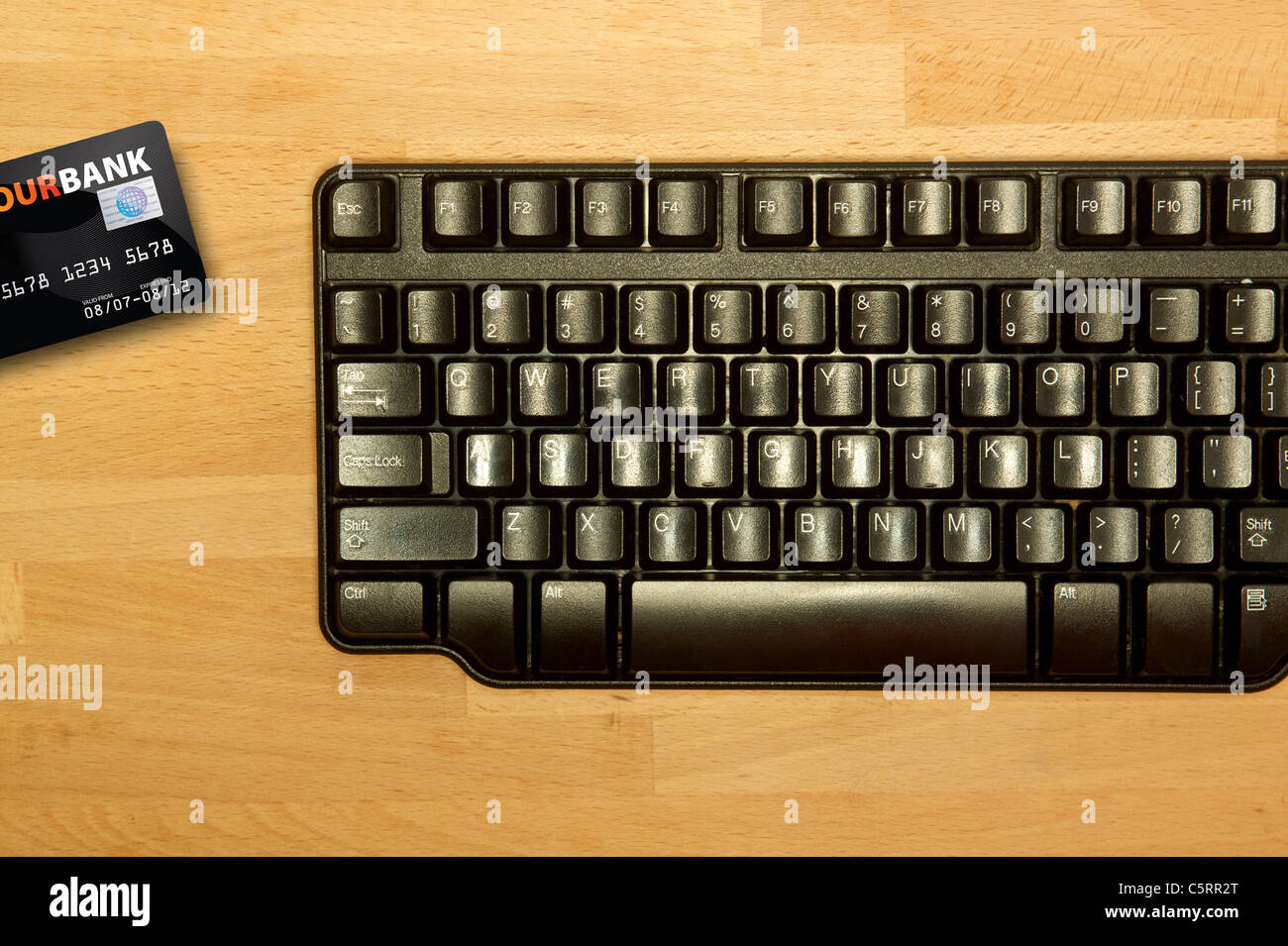 A computer keyboard on an office desk Stock Photo - Alamy