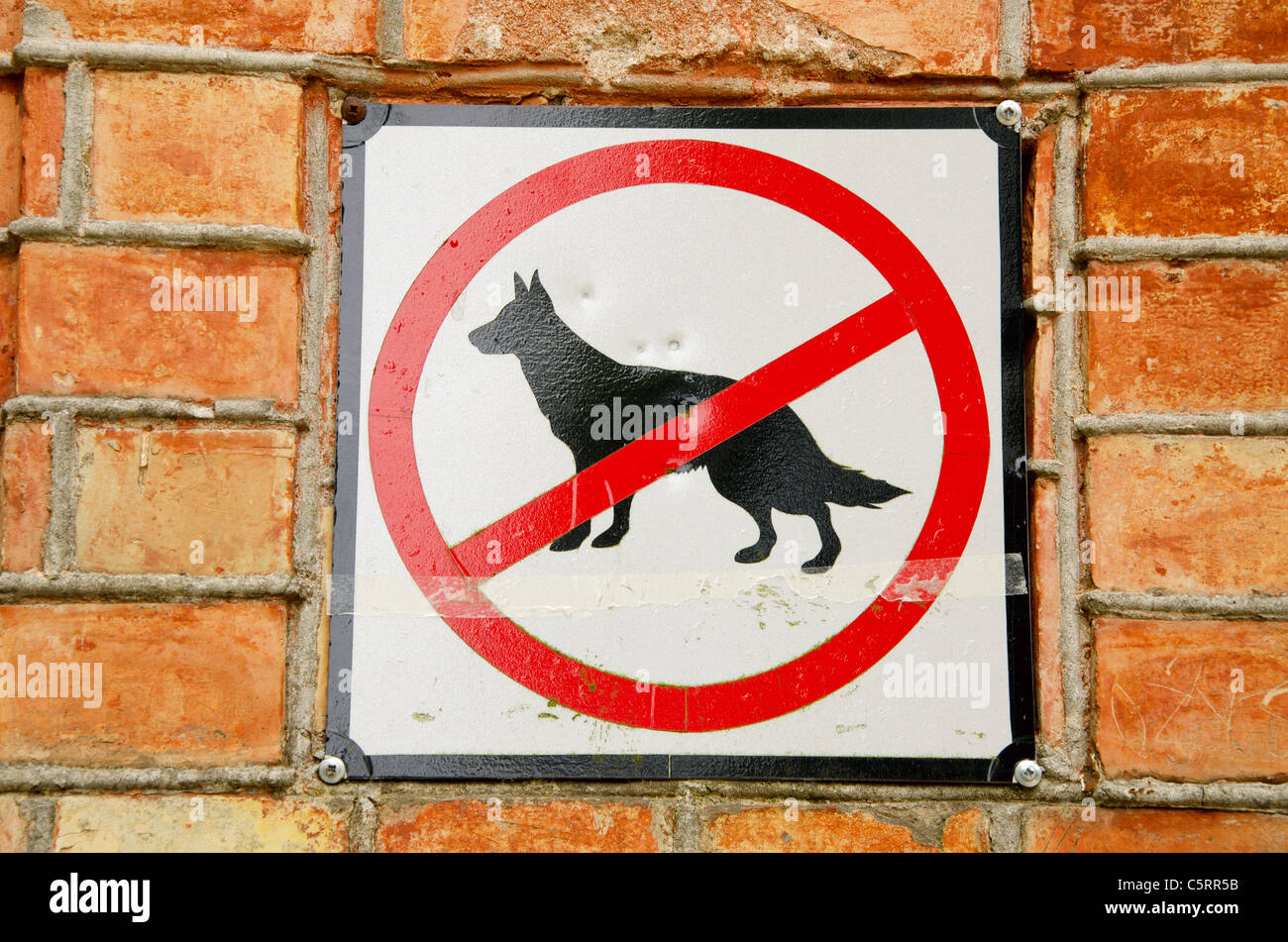 No dogs. Sign near entrance to the park Stock Photo - Alamy