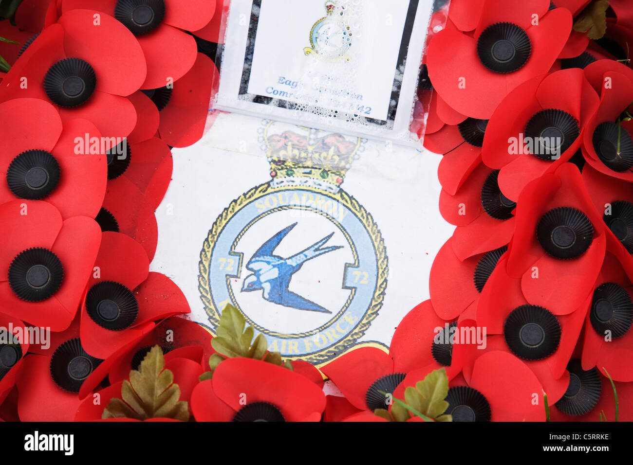 Poppy wreathes on Remembrance Sunday Stock Photo - Alamy