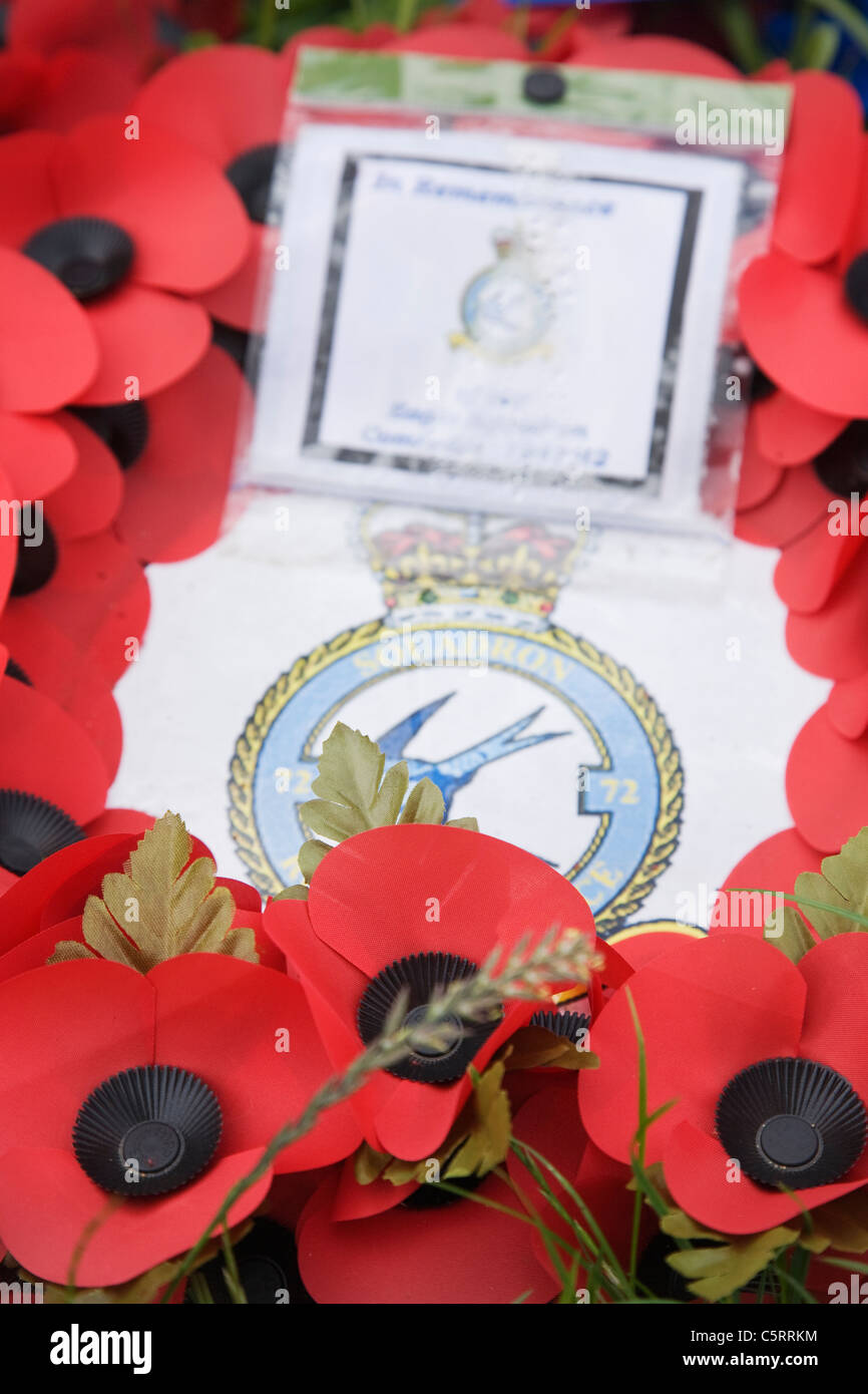 Poppy wreathes on Remembrance Sunday Stock Photo - Alamy