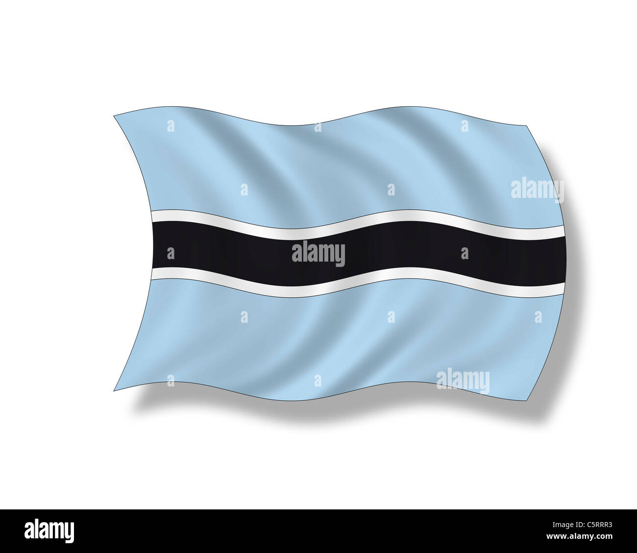 Illustration, Flag of Botswana Stock Photo - Alamy